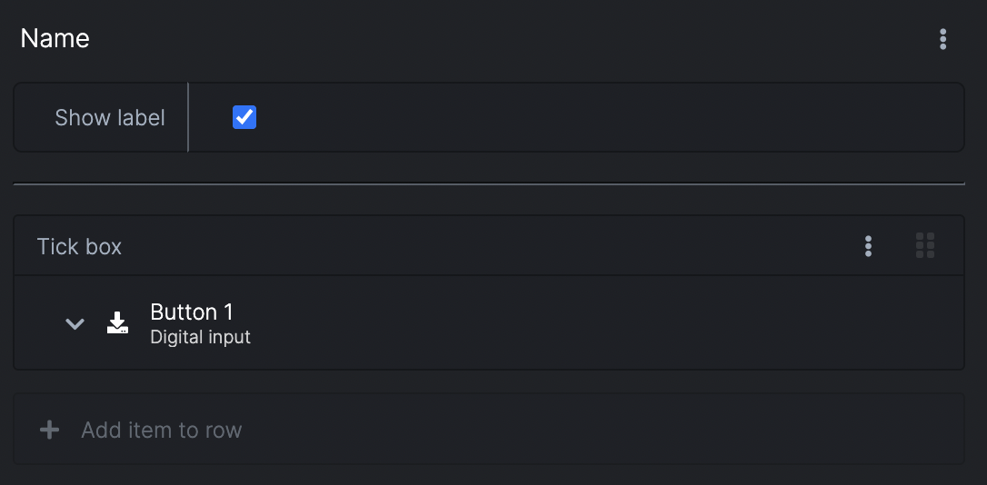 Creating a Tick box in the Dashboard – COGS